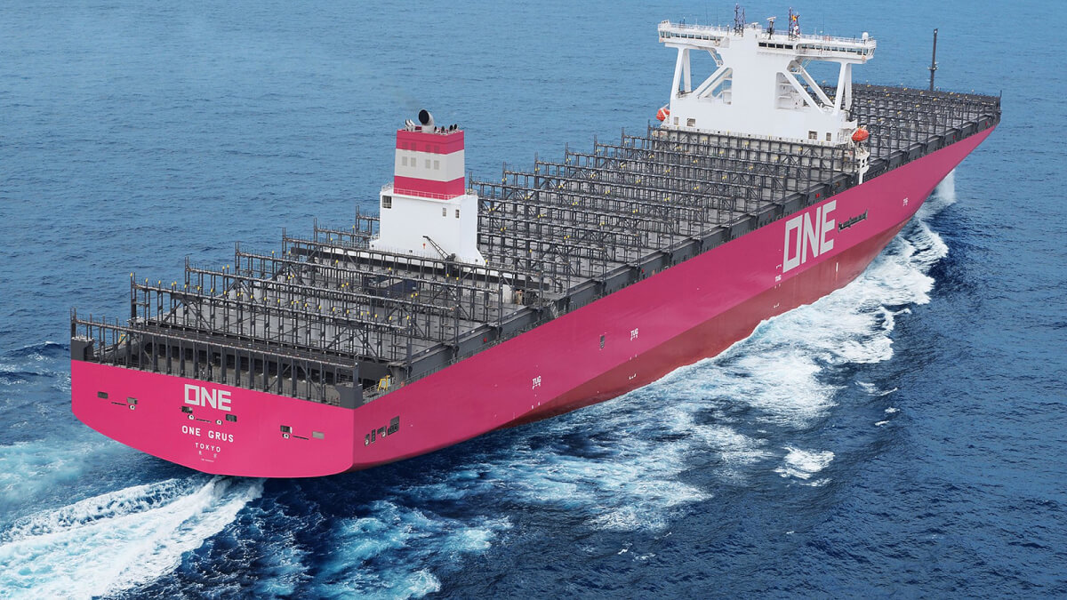 สายเรือ ONE (Ocean Network Express) รับเรือขนส่งสินค้าลำใหม่ ONE Grus